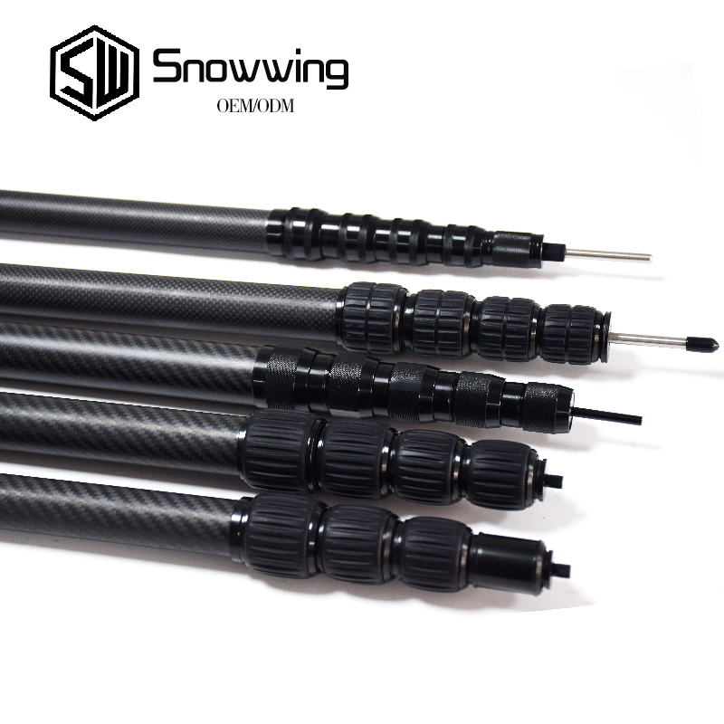 25ft 45 feet 60ft 10m telescoping pole high strength carbon fiber ...